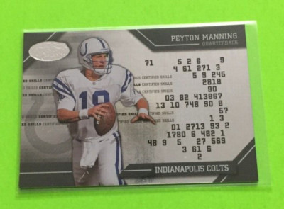 Peyton Manning 2002 Leaf Certified #CS-4 Certified Skills Indianapolis ...