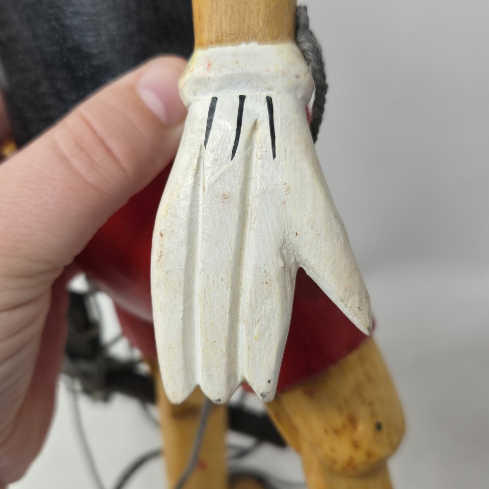 Vintage Pinocchio Marionette Puppet Hand Carved Hand Painted 16" READ ...