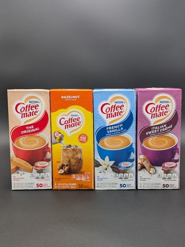 Coffee mate Variety Pack Singles Original Liquid Creamer, 4/Pack (200 ...