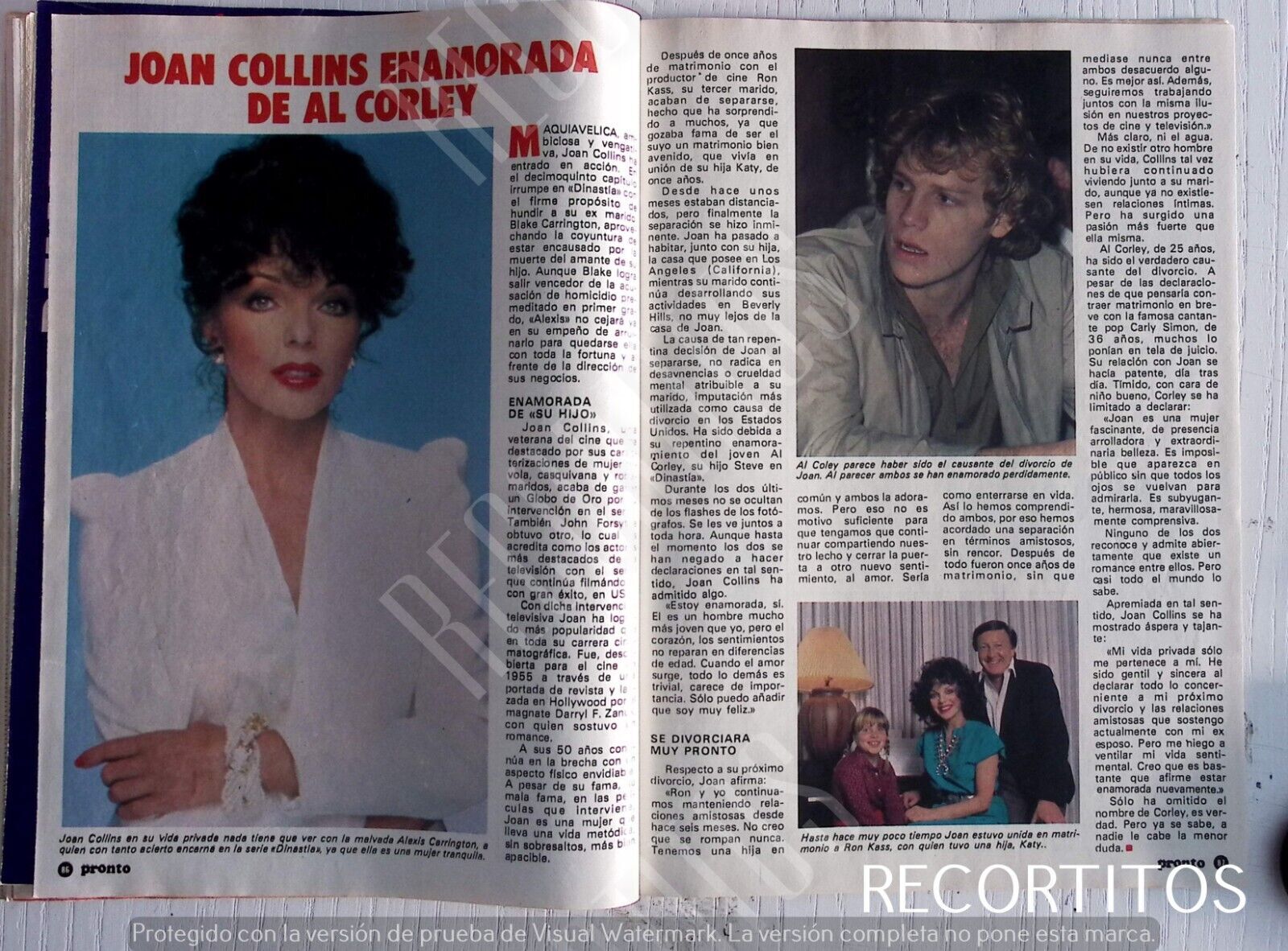 AUSSCHNITTE 566 JOAN COLLINS AL CORLEY DYNASTIE DINASTY | eBay.de