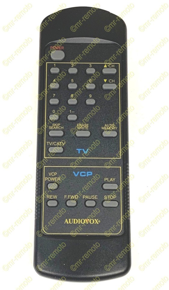 OEM Genuine AUDIOVOX Remote Control for LCD TV/Monitor VCR System Model ...