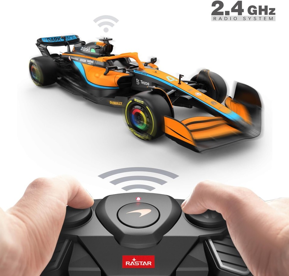 Rastar McLaren Formula 1:18 RC F1 MCL36 Lando Norris #4 Remote Control ...