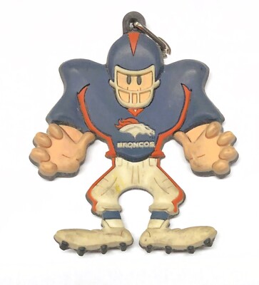 NFL PROPERTIES DENVER BRONCOS FOOTBALL PLAYER RUBBER FLEXI KEYCHAIN ...