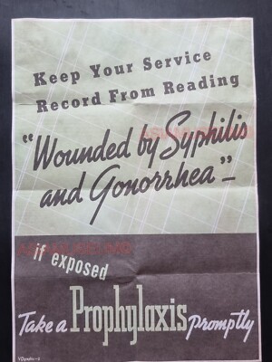 1940 WW2 USA AMERICA WOUNDED BY SYPHILIS AND GONORRHEA EXPOSED ...
