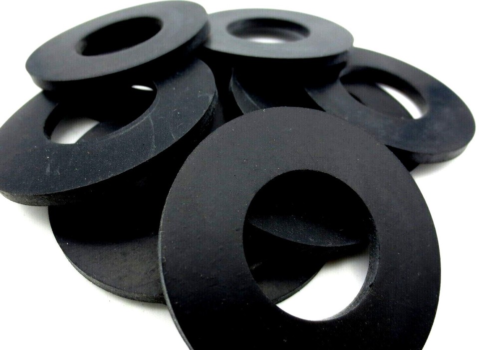 1" ID 2" OD 1/8" Thick Rubber Washer Spacer Premium Quality Durable ...