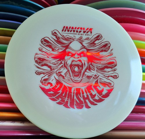 Innova Proto Star Glow Banshee 176 Off White Red Holo Stamp Flat Grippy ...