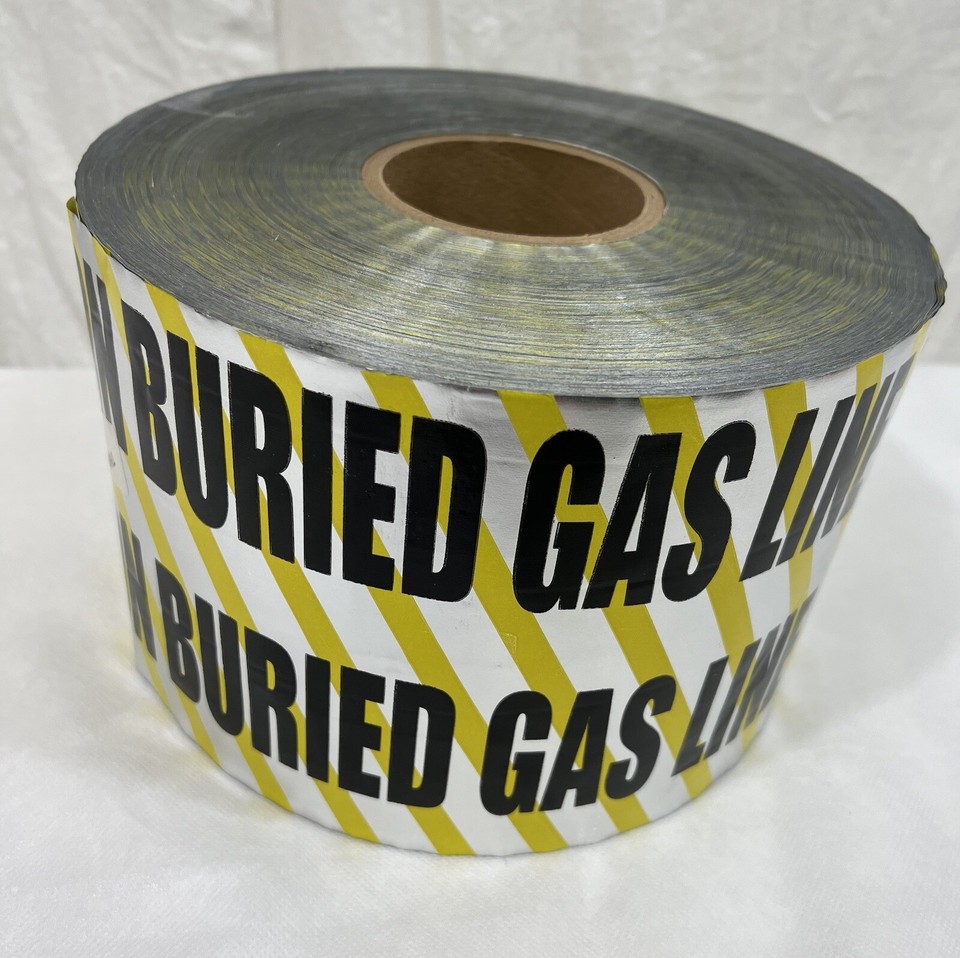 Presco Detectable Underground Tape CAUTION BURIED GAS LINE BELOW 6 ...