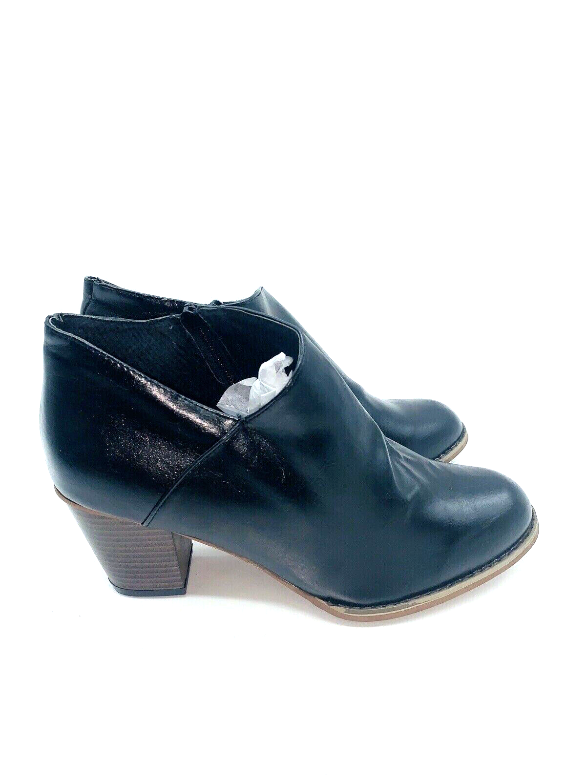 Heli Women Almond-Toe Surplice-Side Ankle Boots - Black, US 9.5M | eBay