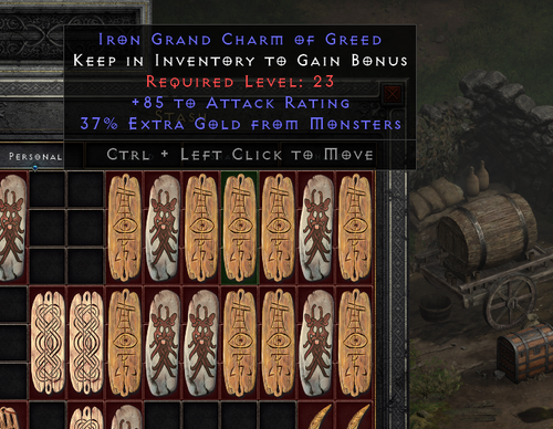 Diablo 2 Grand Charm of Greed: 38%-35% Gold - D2R PC Xbox NL Ladder SC ...