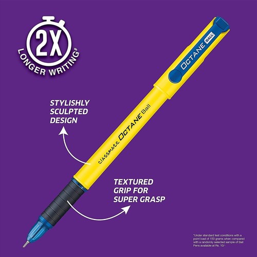 Stylos à bille Classmate Octane Colour Fest - bleu (paquet de 10 ...