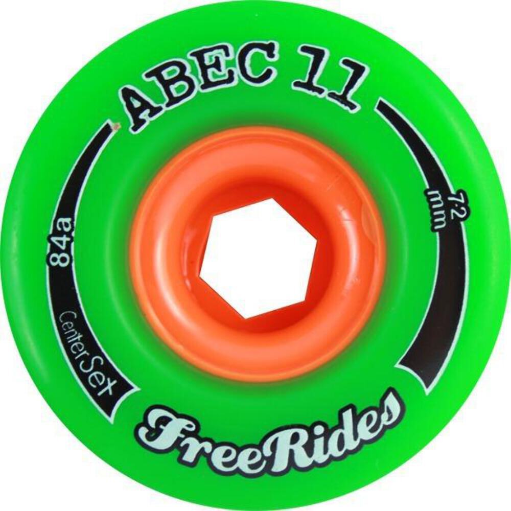 ABEC 11 Classic Freeride Centre Set Skateboard Wheels 72mm Green 4 Pack ...
