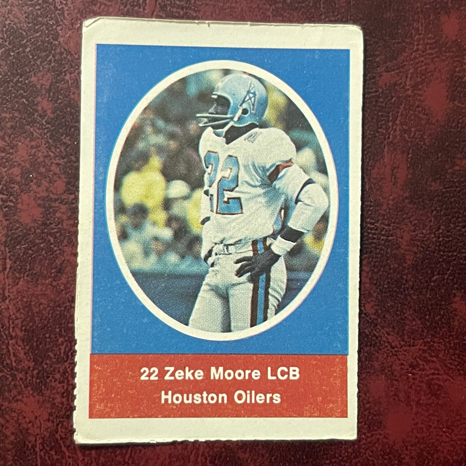 1972 Sunoco NFL Action Set ZEKE MOORE Stamp HOUSTON OILERS | eBay
