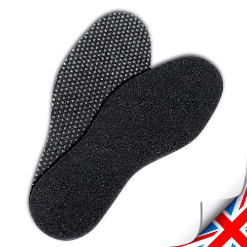 Non-slip Therm Warm Black Felt Insoles Shoe Inlay Sole Shoes Boots (27 ...