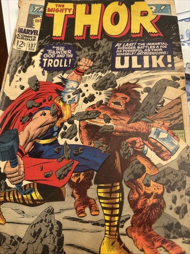 Mighty Thor #137 (Marvel 1967) 1st Appearance Ulik! Tales of Asgard ...