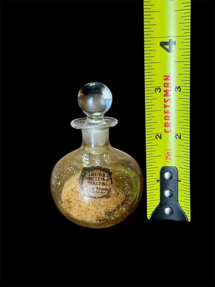 Antique Lavender Smelling Salts Glass Bottle George B Evans Drugs ...