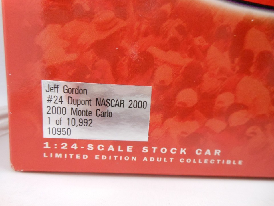 Jeff Gordon # 24 Diecast Car Bank w/ Key Dupont 2000 Monte Carlo 1:24 ...