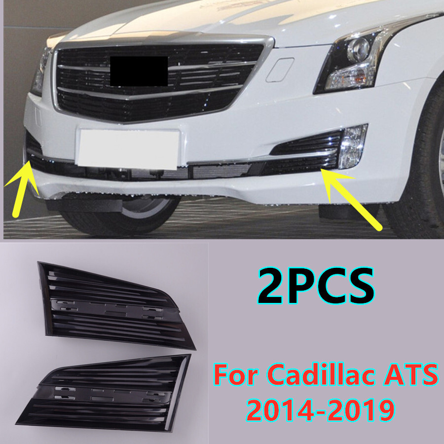 2PCS Front Bumper Lower Fog Light Grill Trim Replace For Cadillac ATS ...