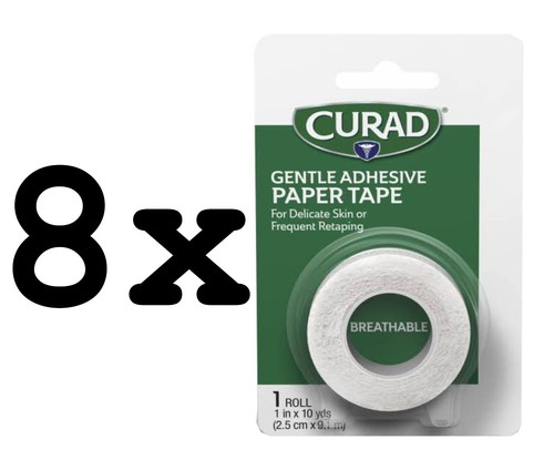 Curad Gentle Adhesive Paper Tape For Sensitive Skin, 1" X 10 Yd., Case ...