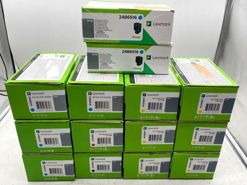 14X NEW GENUINE LEXMARK 24B6516 24B6517 24B6518 24B6519 TONER ...