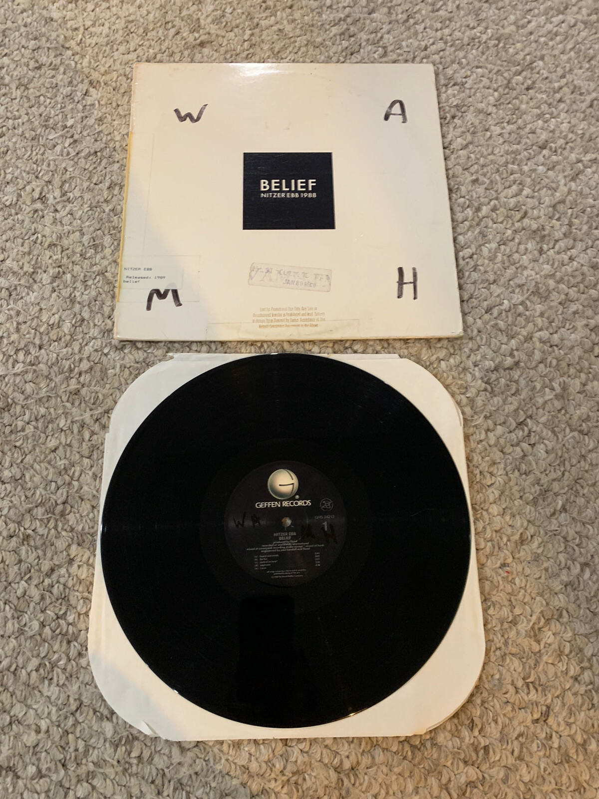 Nitzer Ebb Belief Uk Lp 1989 Mute promo vinyl record 12” lp | eBay