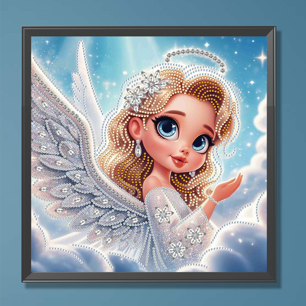 5D DIY Partial Special Shaped Drill Diamond Painting Little Angel Decor ...