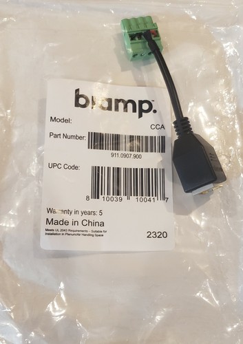 Biamp CCA 911.0907.900 Euroblock to Category Cable Adapter (TCM-XA only ...