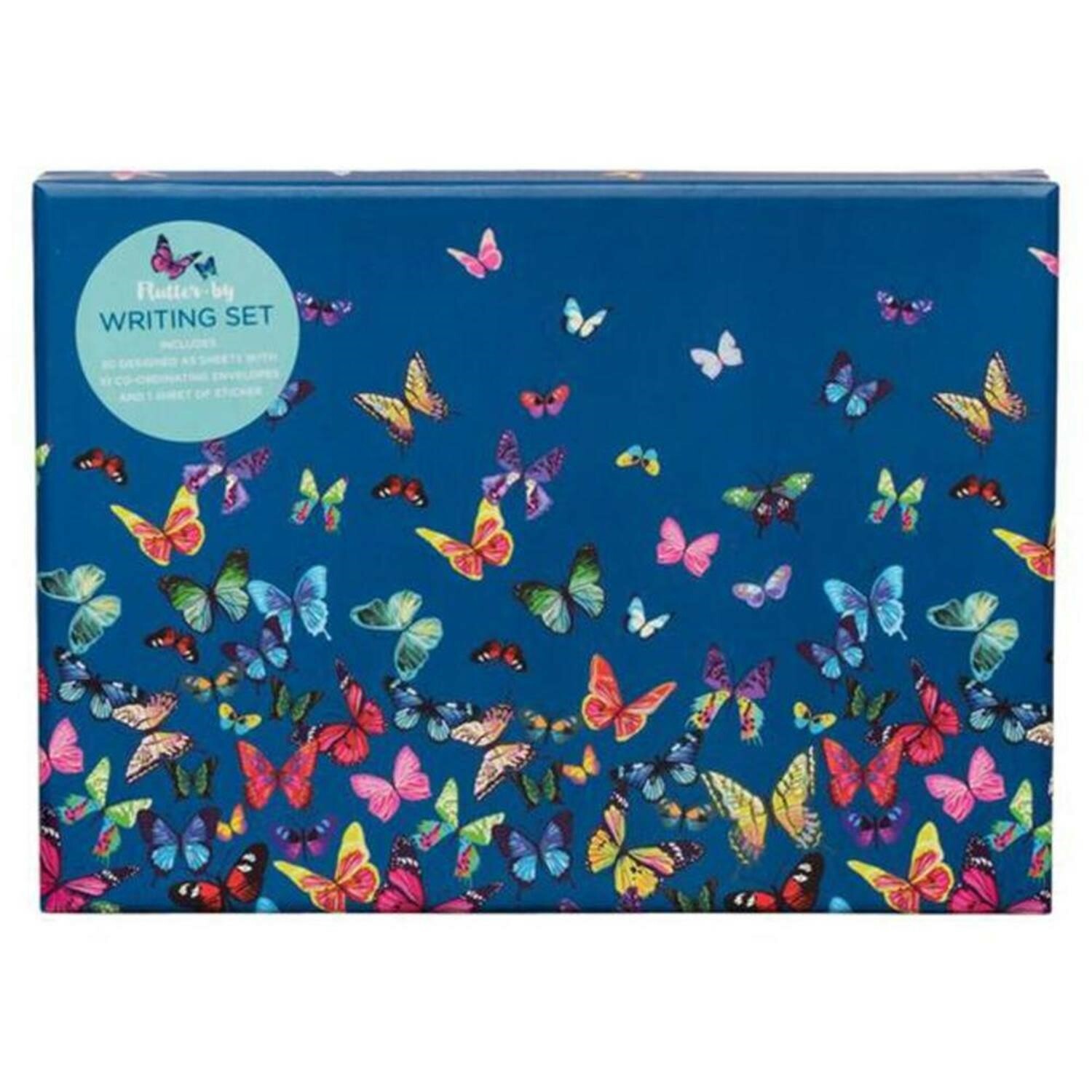WHSmith Flutterby Boxed Writing Set Contains 30 Sheets Of A5 Size ...