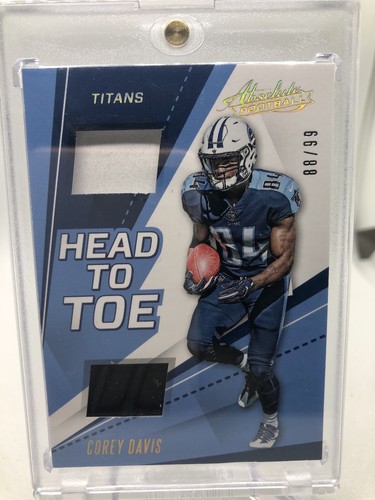 2017 Panini Corey Davis Rookie Head To Toe Helmet And Cleats 88/99 ...