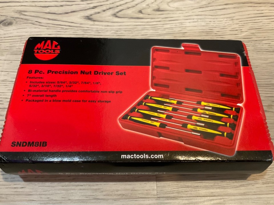 Mac Tools SNDM81B 8pc Precision Nut Driver Set 5/64 - 1/4 **C4** | eBay