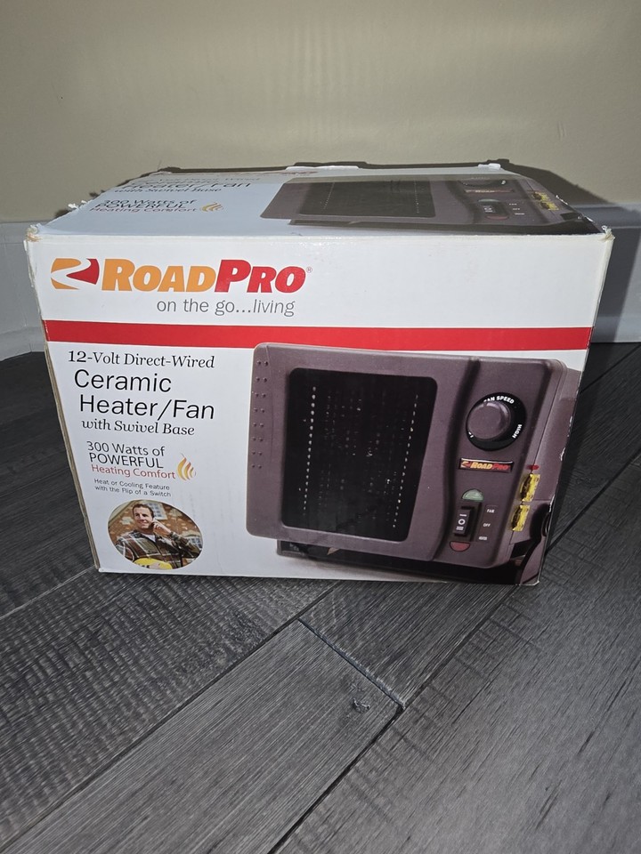 RoadPro RPSL-681 12-Volt Ceramic Heater/Fan Swivel Base 2-in-1 ...