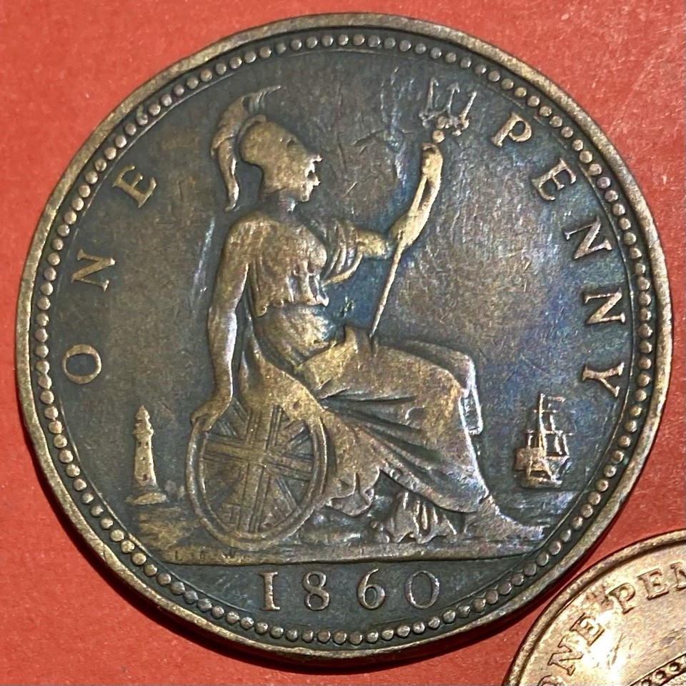 VICTORIA - PENNY 1860 - DOTTED BORDER - BETTER EXAMPLE | eBay UK