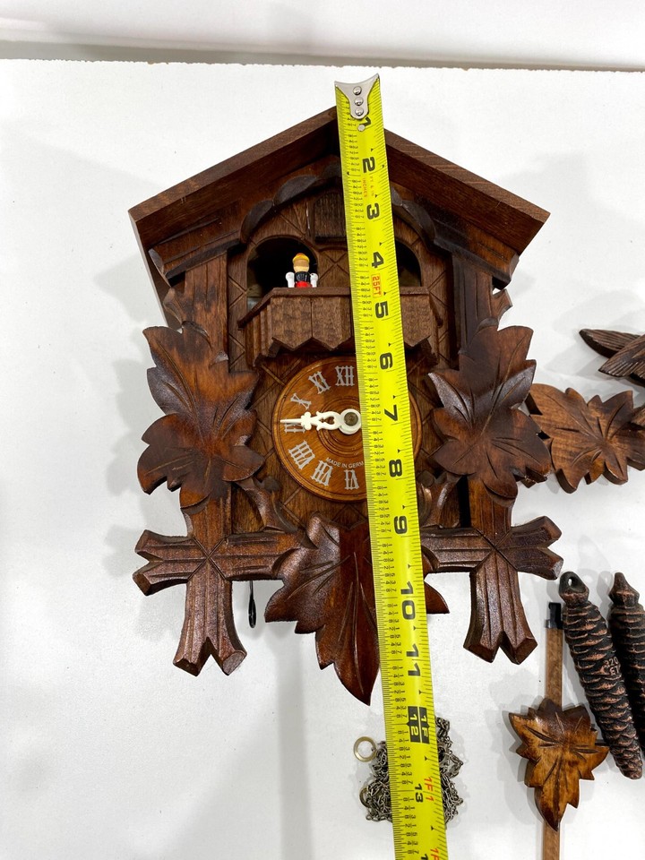 VTG Romance Der Frohliche Wanderer Edelweiss Cuckoo Clock Germany Swiss ...