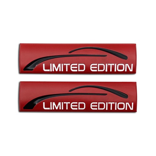 2x Metal Red Limited Edition Car Emblem Letter Logo SUV Coupe Badge 3D ...