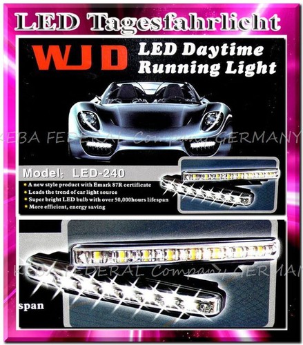 WJD LED Zusatz Tagesfahrlicht superhelle Xenon Weiße LEDs mit R87 ...