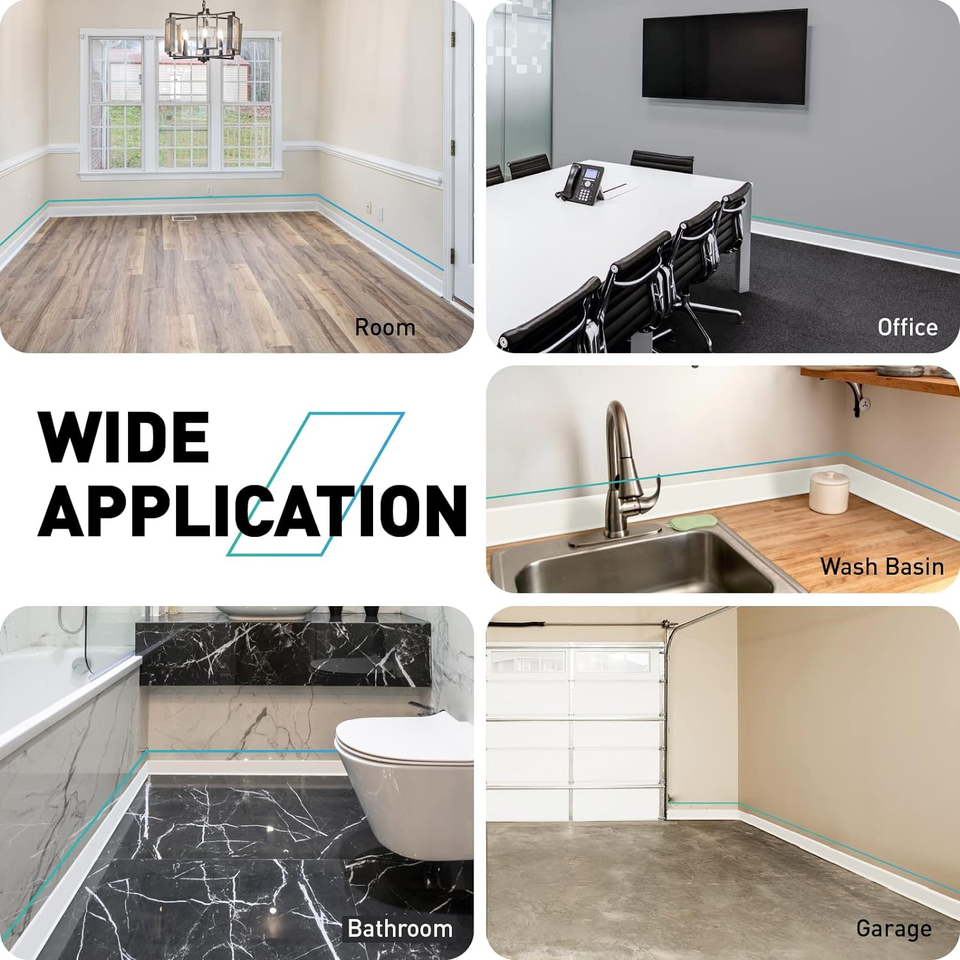 Baseboard Trim, Flexible Molding, Self Adhesive, Vinyl Cove Base, Peel ...
