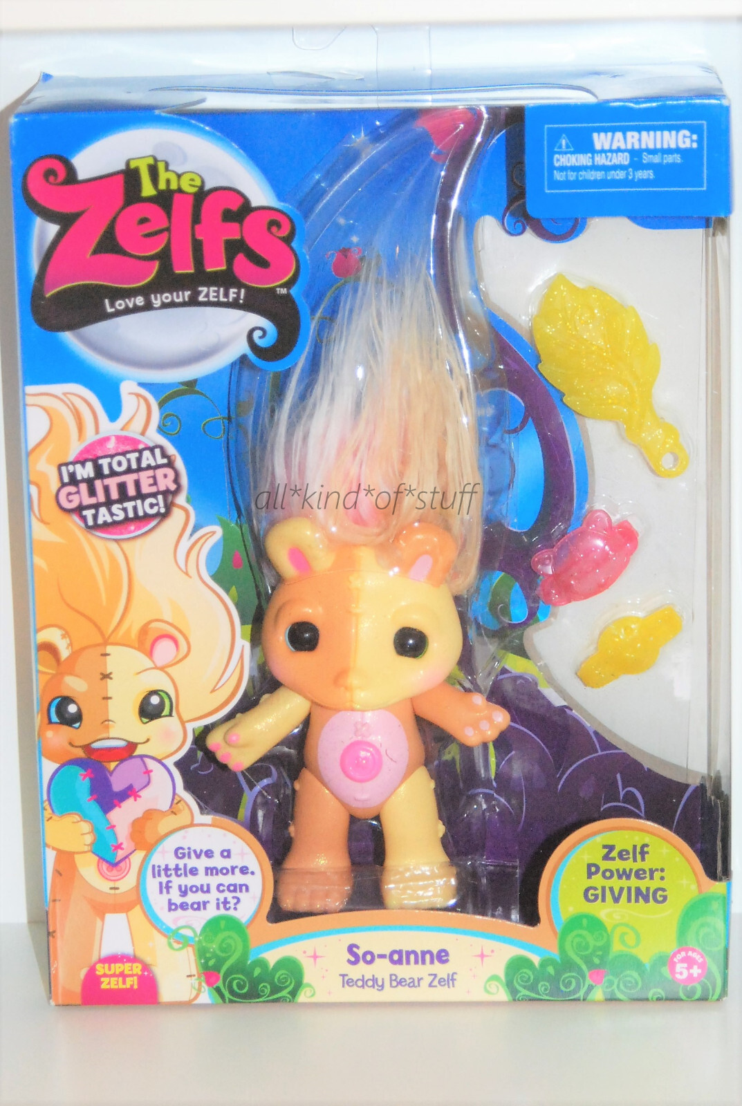 NEW - THE ZELFS - SO-ANNE - TEDDY BEAR ZELF TROLL large DOLL FIGURINE ...