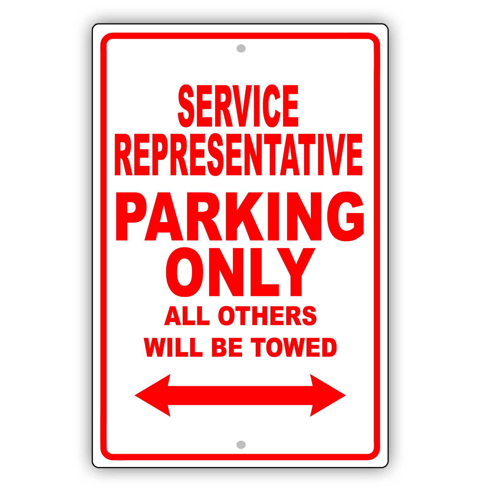 Service Representative Parking Only Gift Novelty Garage Aluminum Metal ...