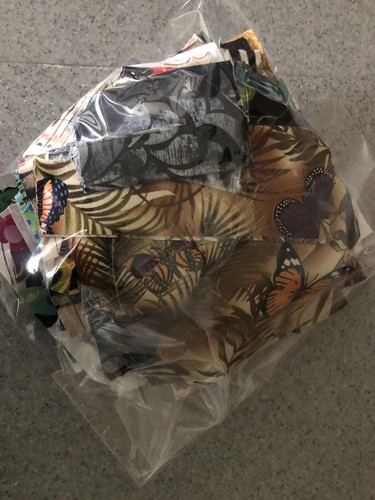 FABRIC SCRAPS PIECES QUILTING COTTON CRAFT MIXED MEDIA Random 100 Pcs ...