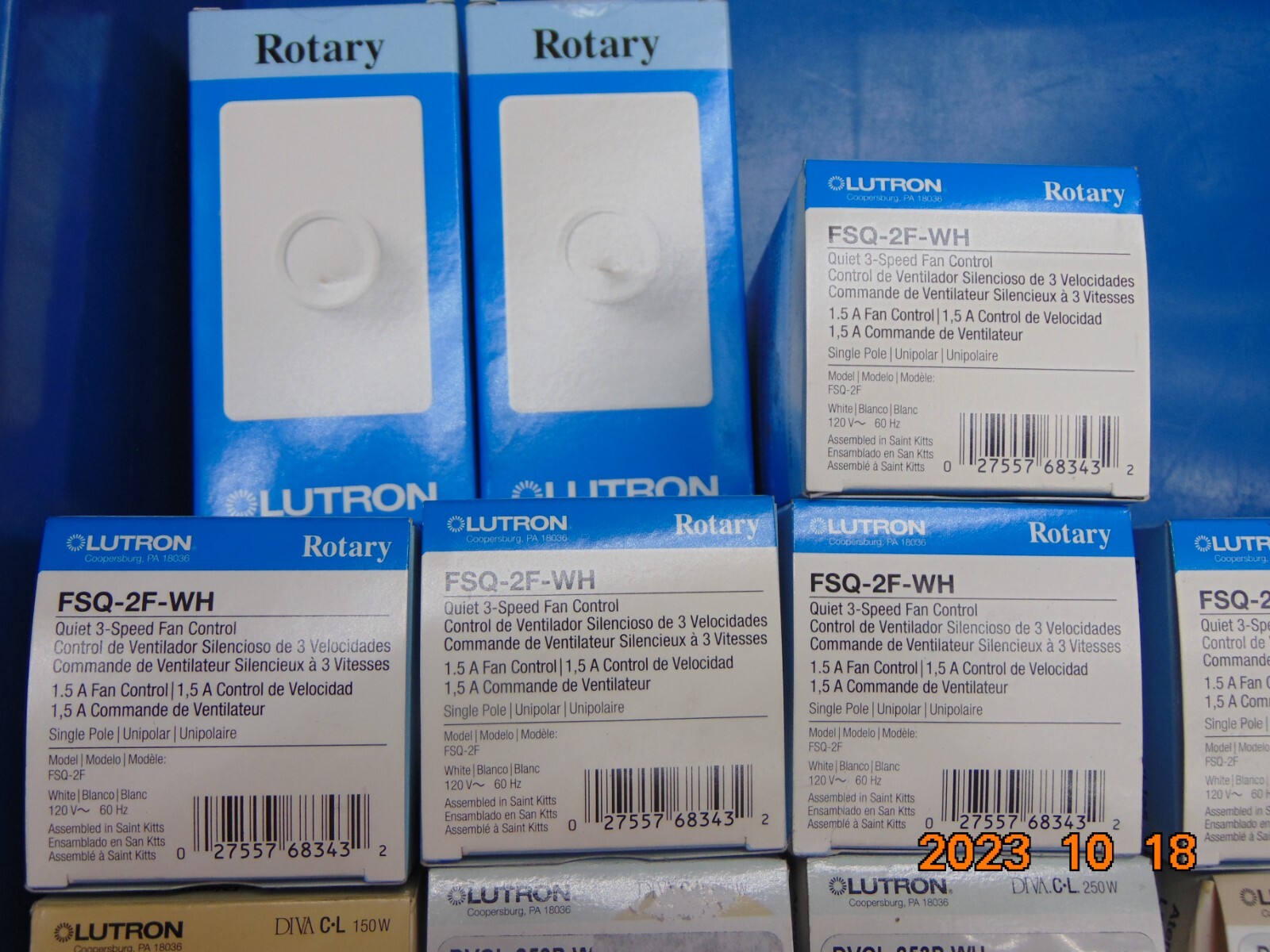 Lutron FSQ 2f WH Rotary 1.5 Amp Single Pole 3 Speed Fan Control White ...