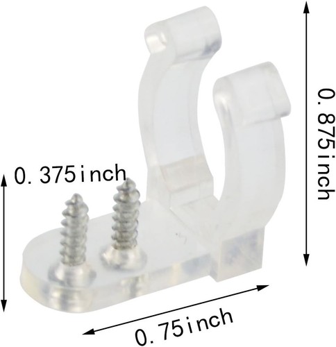 200pcs LED Rope Light Clips Holder with 400 PCS Screws, Clear PVC | eBay
