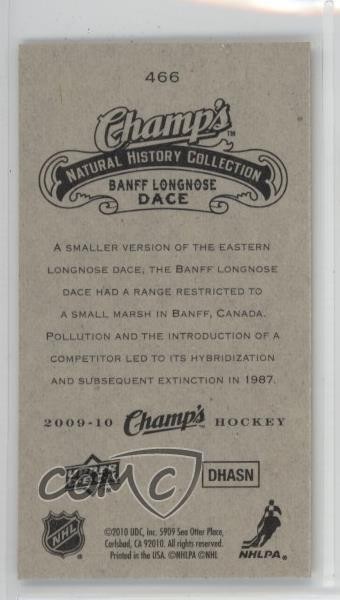 2009 Upper Deck Champ's Natural History Collection Banff Longnose Dace ...