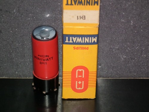 EM1 Philips Miniwatt Magic Eye Tuning Eye for Old European Tube Radio ...