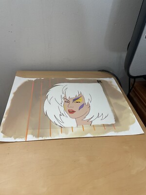Jem Roxy Misfit Original Production Animation Cel Master Background and ...