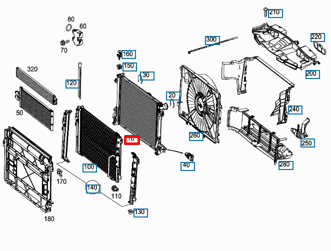 NEW MERCEDES BENZ C W204 COOLING RADIATOR A2045004303 OEM | eBay