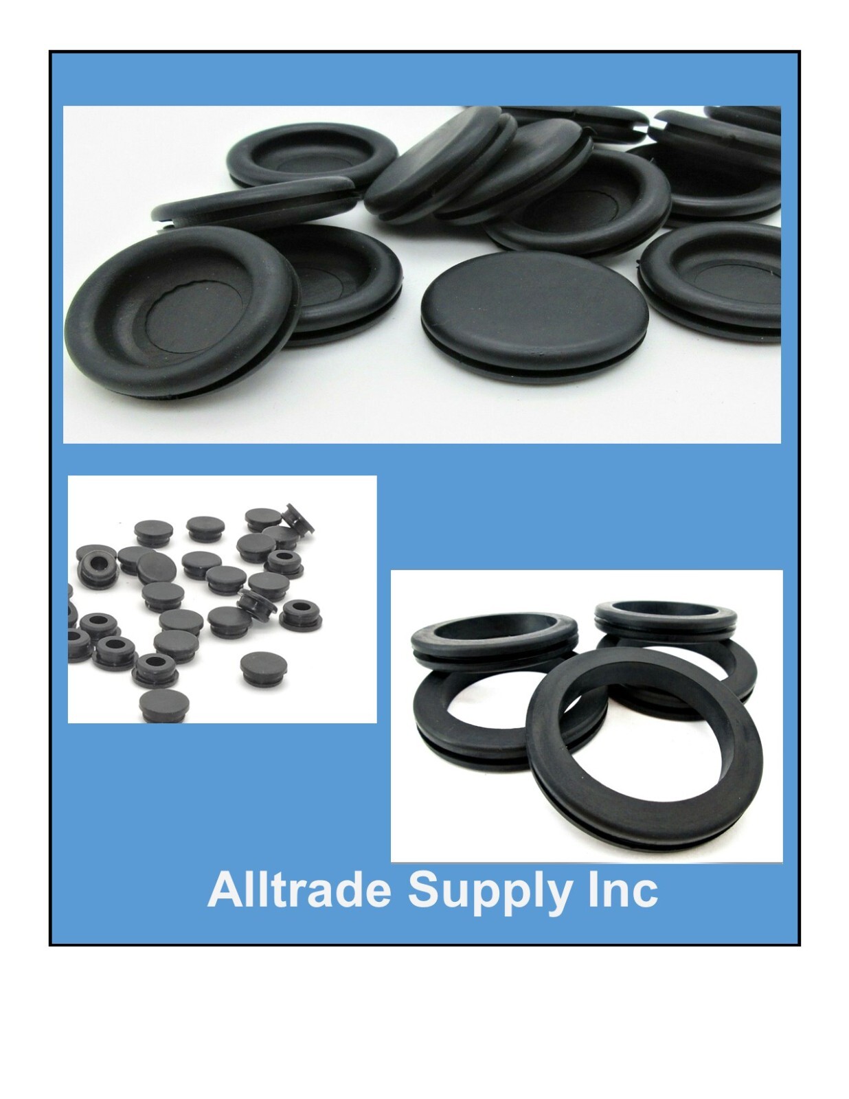 1/2" x 5/8" OD Solid Grommet Rubber Knockout Plug Fits 1/2" Hole & 1/8 ...