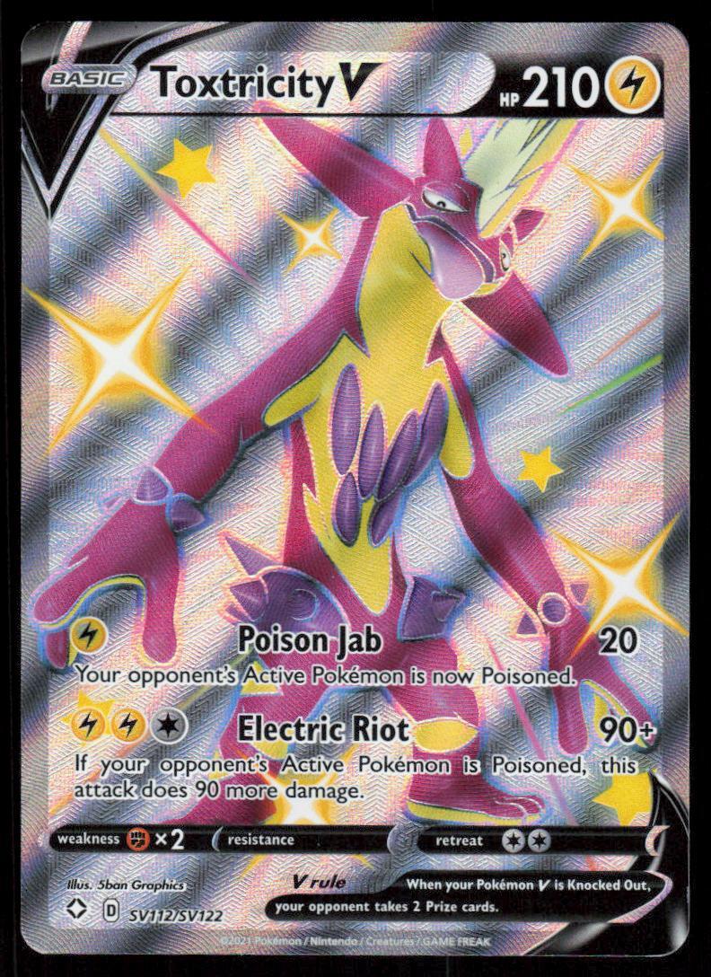 Toxtricity V SV112/SV122 Ultra Rare Pokemon Shining Fates NM | eBay