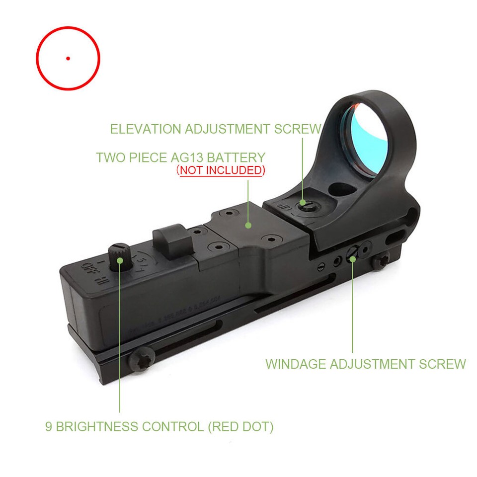 C-MORE Red Dot Reflex Sight Tactical Scope Adjustable Optics 2MOA ...