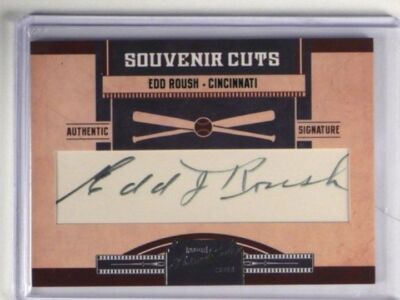 2011 Prime Cuts Souvenir Edd Roush auto autograph #D34/49 #2 | eBay