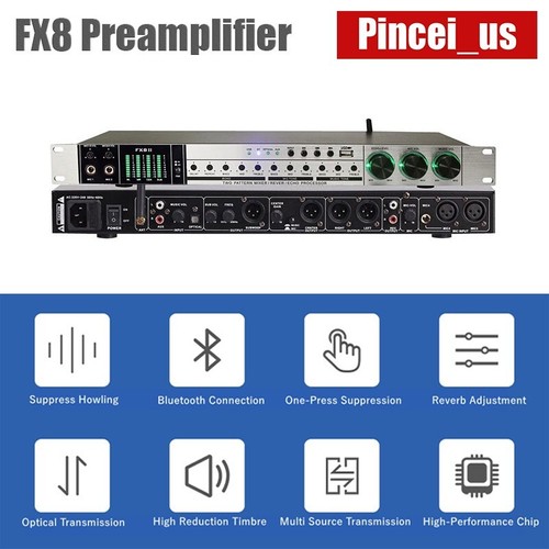 FX8 Preamplifier Multiple Audio Transmission Karaoke Reverb Effect ...