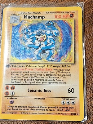 Pokémon TCG Machamp Base Set 8/102 Holo Unlimited Holo Rare | eBay